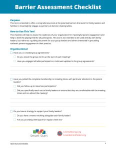 Barrier Assessment Checklist | Smart Start & The North Carolina ...